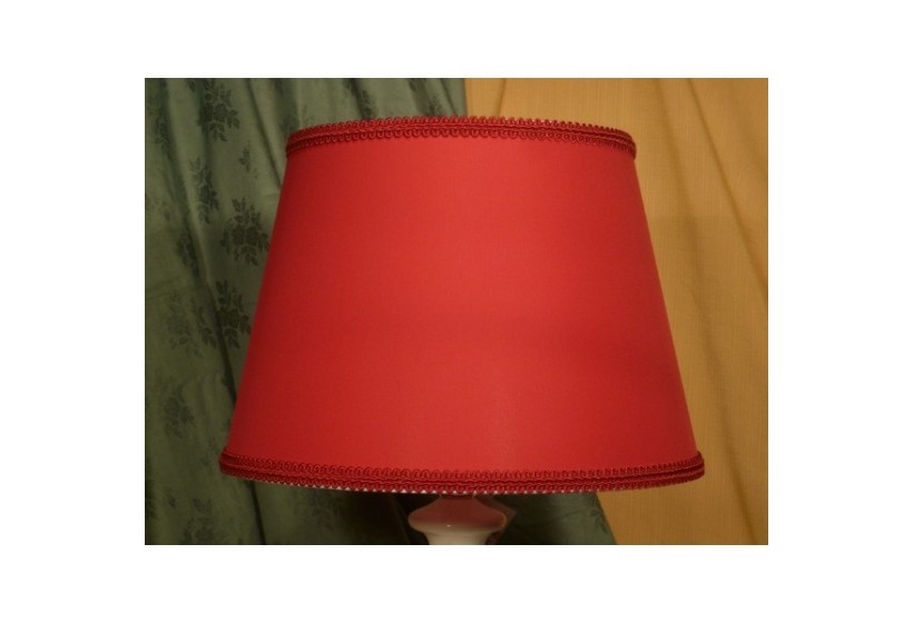 Lampada Anfora con Piede Tagliato Fiori Rosso Geraneo